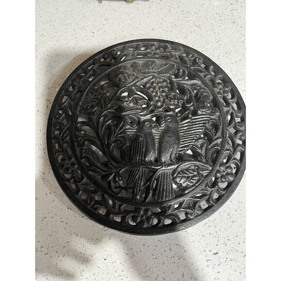Kitchen | Vintage Jali Cut Cast Iron Parrot Love Birds Handcrafted Wall ...